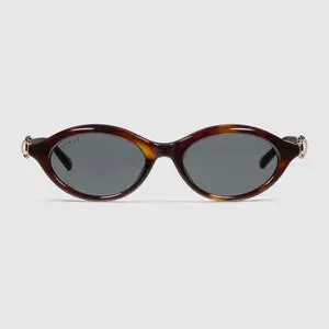 Gucci GUCCI Oval Frame Sunglasses Beige
