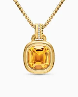 David Yurman Dy Mercer® 18k Yellow Gold And Diamond Amulet - Citrine