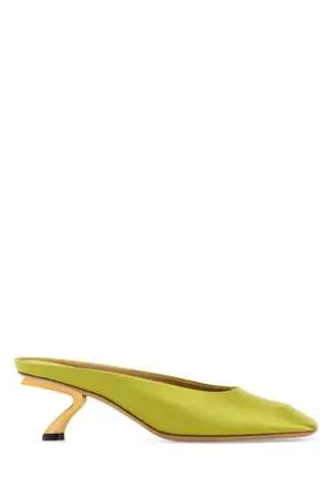FERRAGAMO Satin Mules - Green