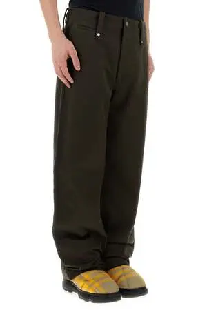 Burberry Chocolate Cotton Wide-leg Pants - Brown