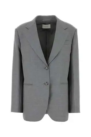 Sportmax Grey Wool Baffo Blazer - Gray