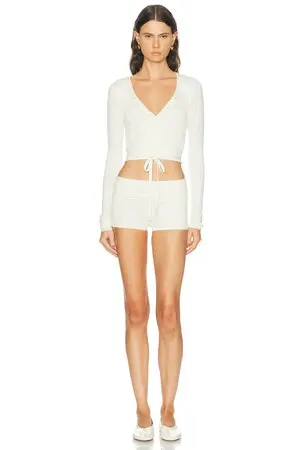 Eterne Wrap Top - Ivory