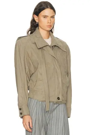 Stella McCartney Faux Suede Double Layer Jacket