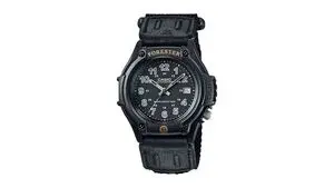 Casio Forester Watch With Black Nylon Band - Leather