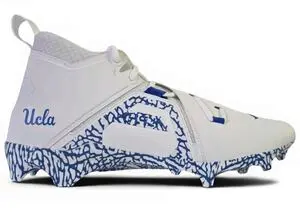 JORDAN Alpha Menace Pro 3 Ucla Pe High Top Athletic Cleats - White/signal Blue