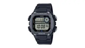 Casio Digital Sport Watch With Black Dial - Rubber