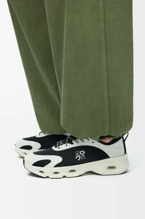 Loewe Cloudsolo Recycled Polyester Sneakers - Black/eggshell