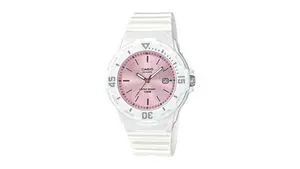 Casio Analog Watch With Rose Gold Accents - Rubber