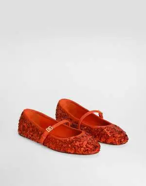 Dolce & Gabbana Sequin Ballerina Flats