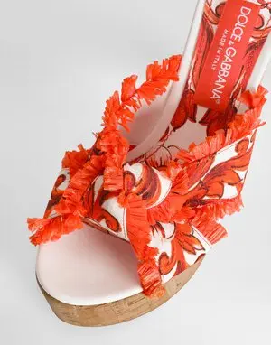 Dolce & Gabbana Majolica-print Brocade Clog Sandals