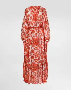 Dolce & Gabbana Majolica-print Kaftan Dress