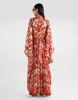 Dolce & Gabbana Majolica-print Kaftan Dress