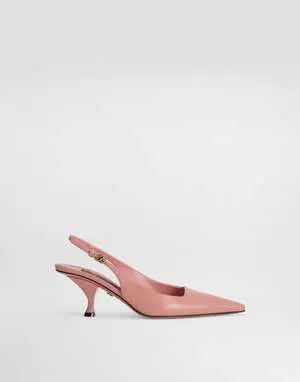 Dolce & Gabbana Lollo Polished Calfskin Slingback