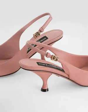 Dolce & Gabbana Lollo Polished Calfskin Slingback