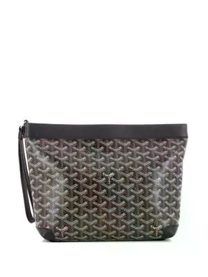Goyard Coated Canvas Pouch Clutch Bag - Black