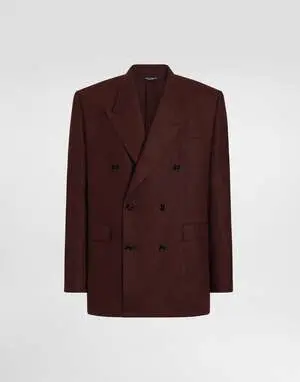 Dolce & Gabbana Double-breasted Linen Canvas Jacket