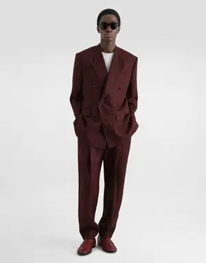 Dolce & Gabbana Double-breasted Linen Canvas Jacket