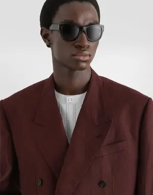 Dolce & Gabbana Double-breasted Linen Canvas Jacket