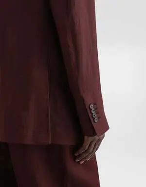 Dolce & Gabbana Double-breasted Linen Canvas Jacket