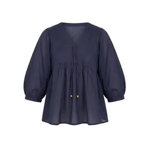 Adrift Clothing Cairo Boho Blouse - Blue