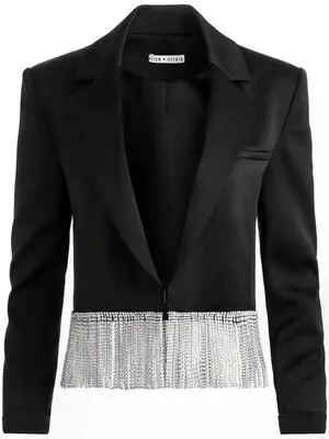 Alice + Olivia Shan Fringed-edge Jacket - Black