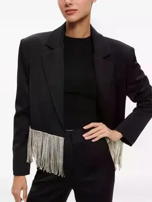 Alice + Olivia Shan Fringed-edge Jacket