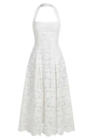NICHOLAS Elisabeth Lace Midi Dress