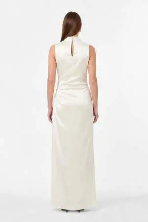 NICHOLAS Fabiana" Cowl Neck Maxi Dress - Ivory