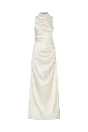 NICHOLAS Fabiana" Cowl Neck Maxi Dress - Ivory