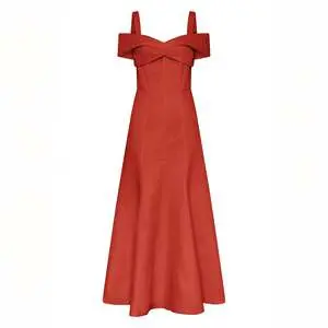 NICHOLAS Ivana Off-the-shoulder Dress - Tomato