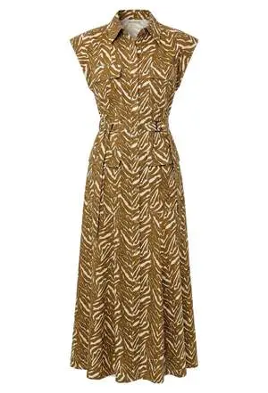 NICHOLAS Romina Zebra Print Shirt Dress - Abstract Zebra