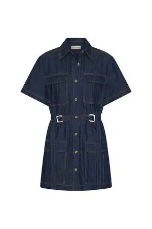 NICHOLAS Rianne Denim Shirt Dress - Indigo