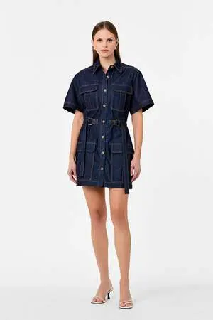 NICHOLAS Rianne Denim Shirt Dress - Indigo