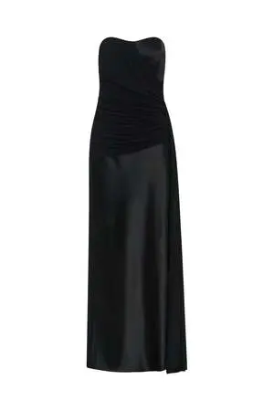 NICHOLAS Milena Strapless Draped Gown - Black