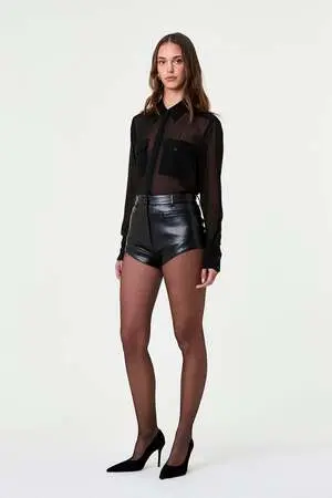 NICHOLAS Chloe Sheer Shirt - Black