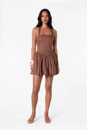 NICHOLAS Amalie Dress - Mocha