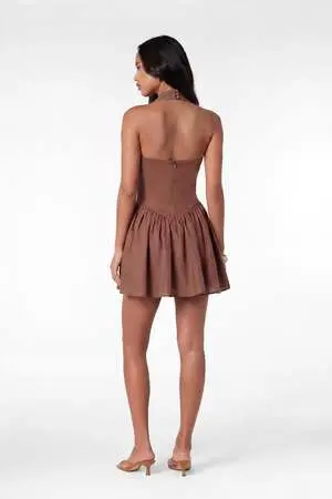 NICHOLAS Amalie Dress - Mocha