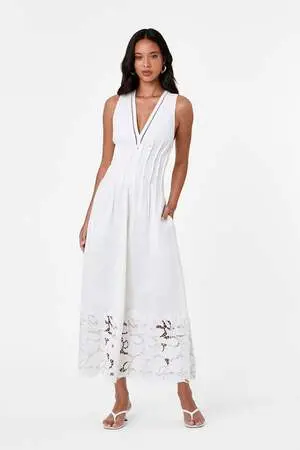 NICHOLAS Stina Midi Dress - Ivory