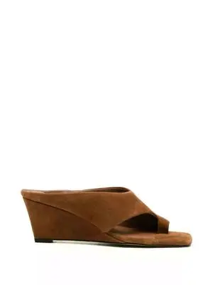 Sandro Suede Wedge Sandals