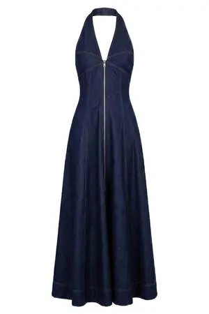 NICHOLAS Elsa Maxi Denim Dress - Indigo
