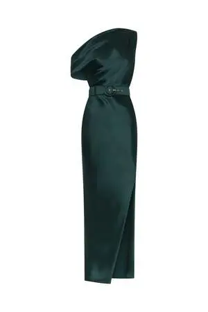 NICHOLAS Eartha One-shoulder Belted Maxi Dress - Alpine
