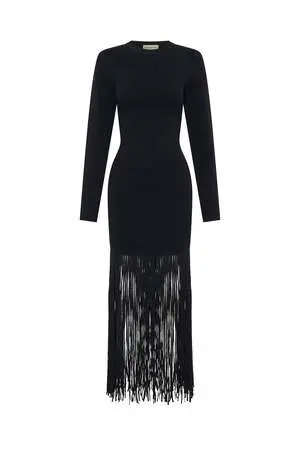 NICHOLAS Fiorella Dress With Fringe Hem