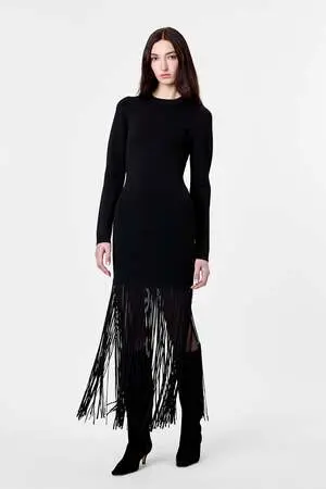 NICHOLAS Fiorella Dress With Fringe Hem