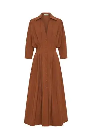 NICHOLAS Lanae Dress - Chestnut