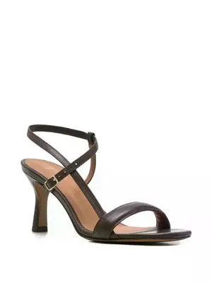 Maje Leather Crossover-strap Sandals - Brown
