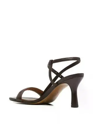 Maje Leather Crossover-strap Sandals