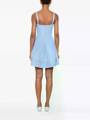 Maje Ribbed-knit Buckled-strap Mini Dress