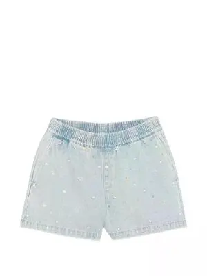 Maje Rhinestone Embellished Denim Shorts