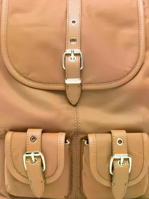 Maje Leather Trimmed Backpack