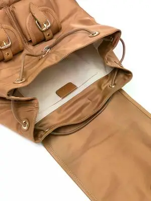 Maje Leather Trimmed Backpack